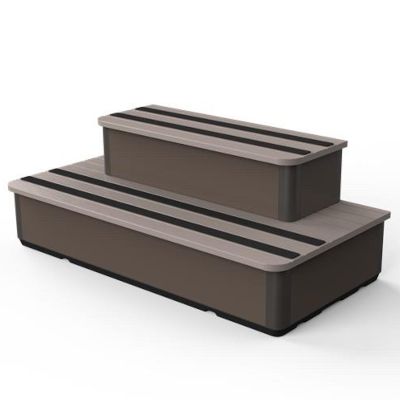 A-Series Step for Bullfrog Spa - Woodland Brown – Piscine Hippocampe
